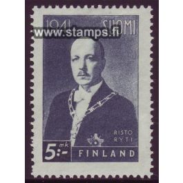 1941 Finland, 5mk Ryti WII 19mm ** | Philatelic Service of Finland