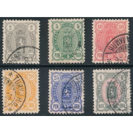 1889 2p - 1mk perforation A, used | Philatelic Service of Finland