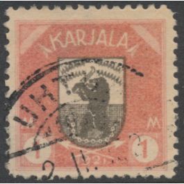 Karjala 1mk leimattu B-hammaste | Suomen Filateliapalvelu Oy